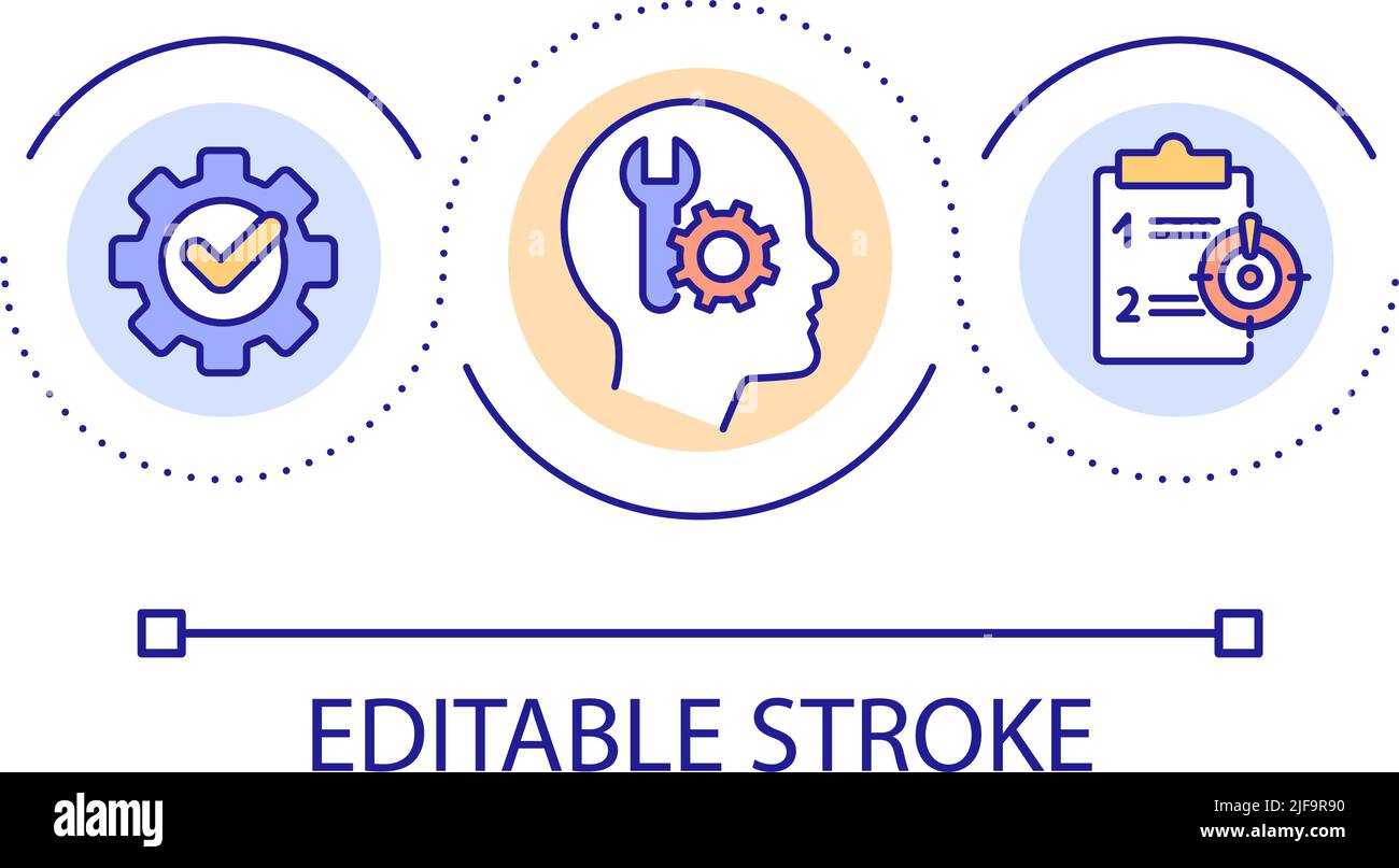 Building strong mindset loop concept icon Stock Vector Image & Art - Alamy