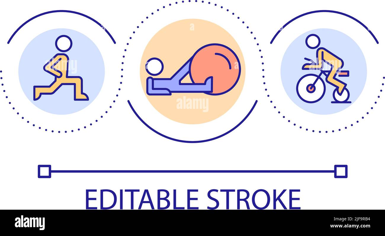 Physical activities loop concept icon Stock Vector Image & Art - Alamy