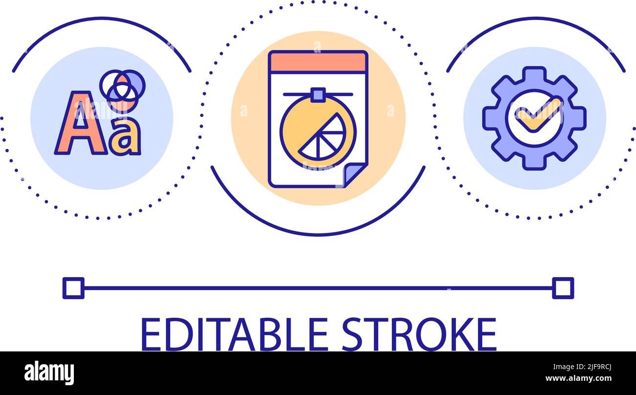 Designing brand identity loop concept icon Stock Vector Image & Art - Alamy