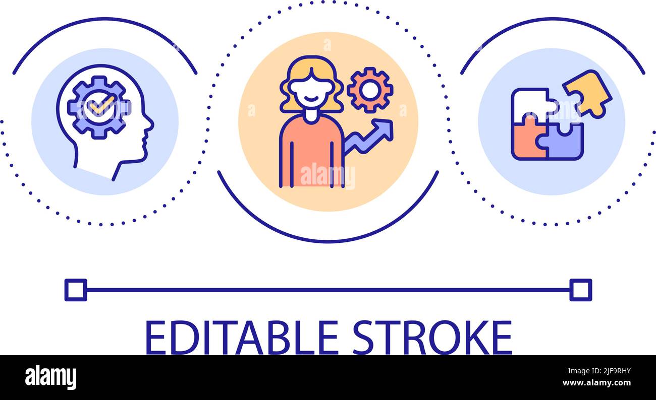 Developing growth mindset loop concept icon Stock Vector Image & Art ...