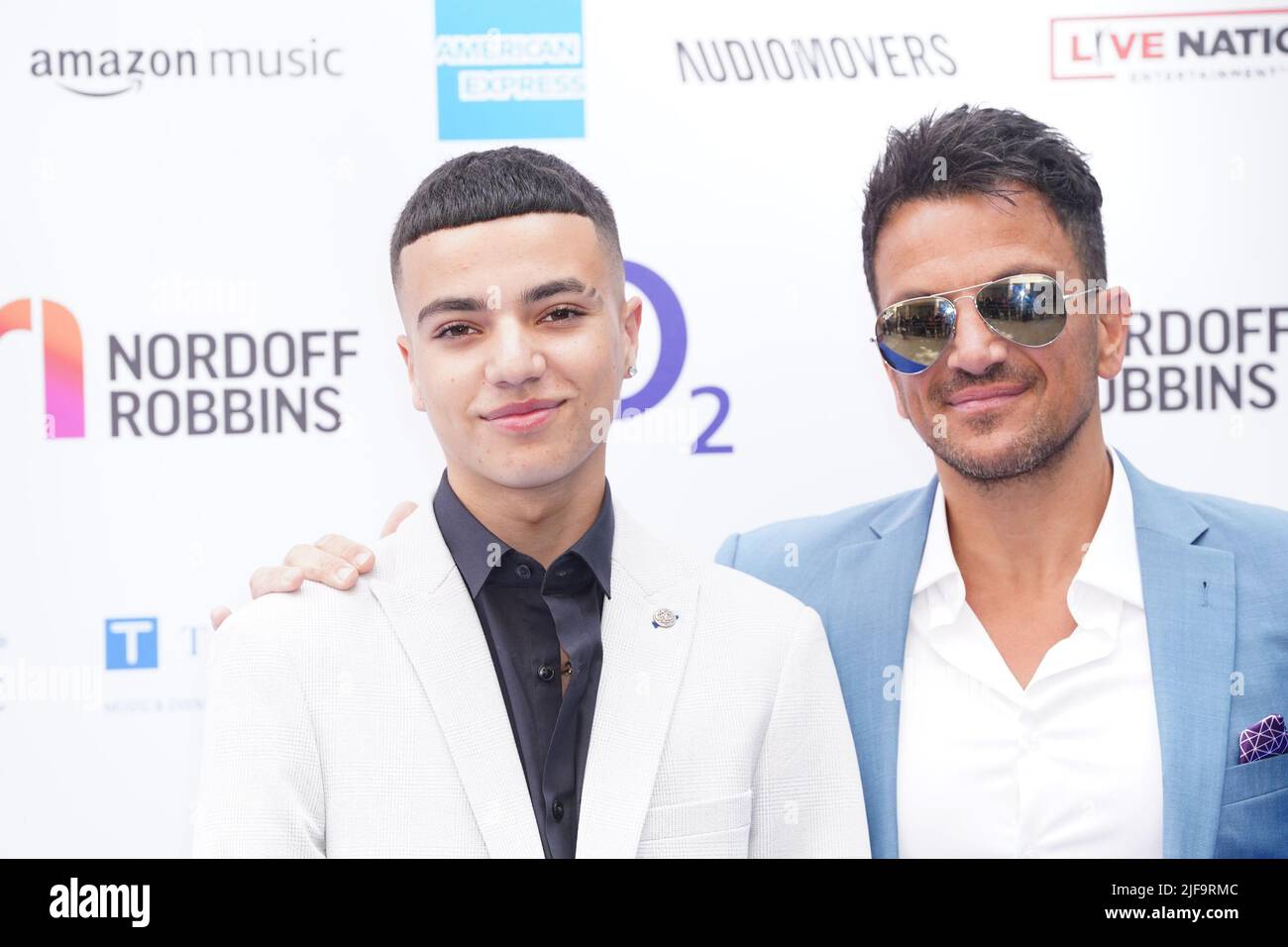 Junior Savva Andreas Andre and Peter Andre (right) at the Nordoff ...