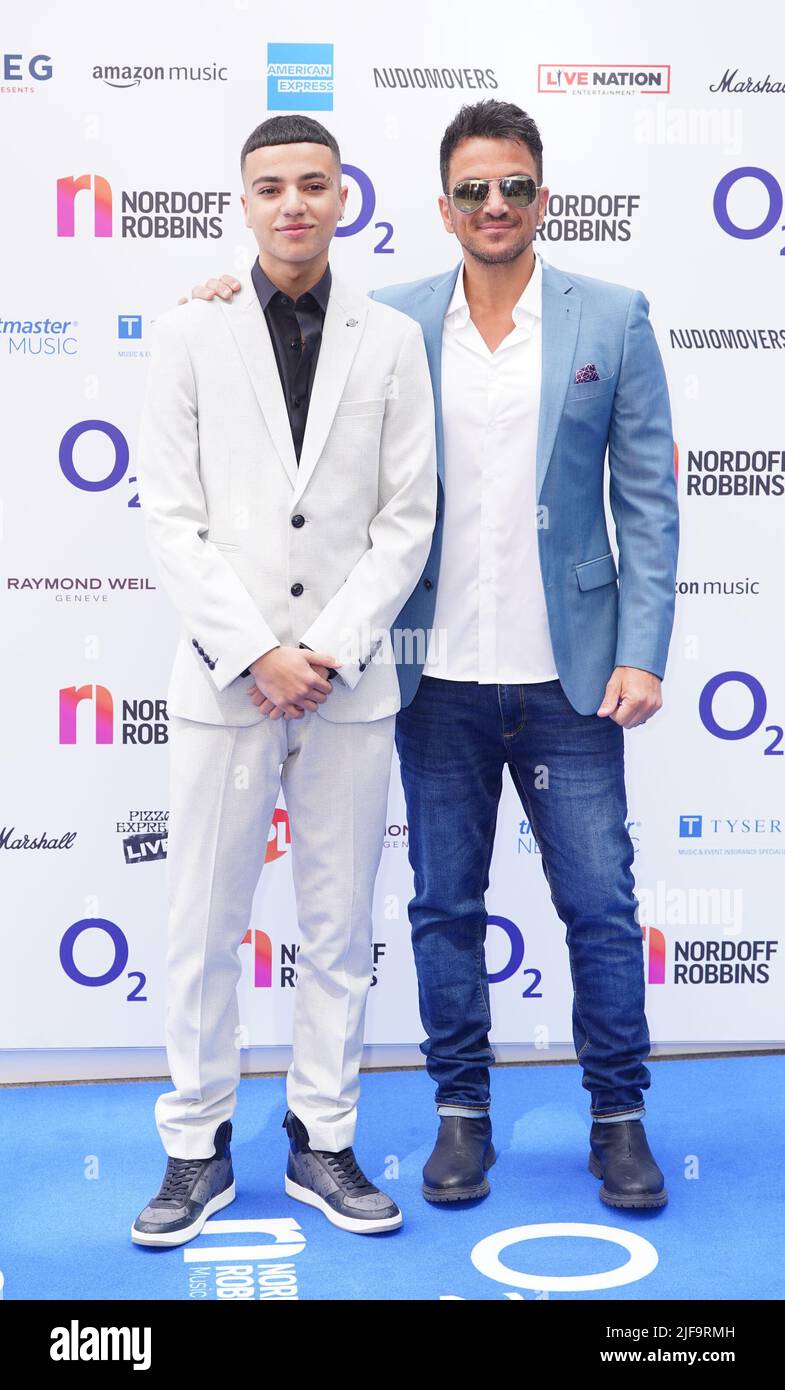 Junior Savva Andreas Andre and Peter Andre (right) at the Nordoff ...