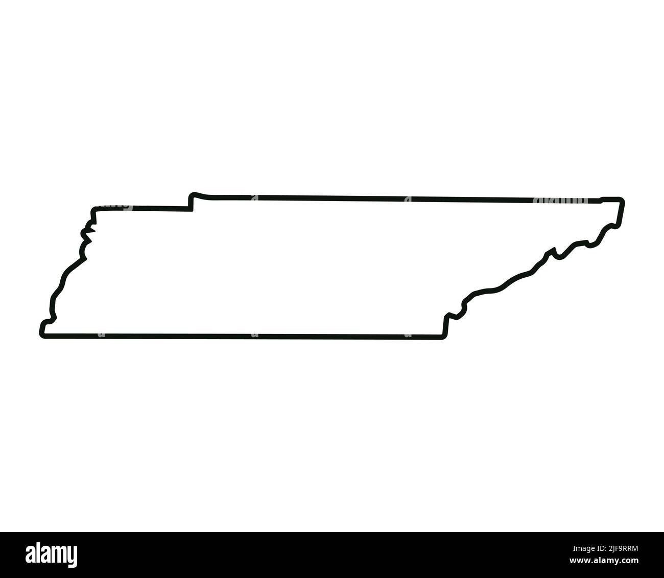 Tennessee outline vector hi-res stock photography and images - Alamy