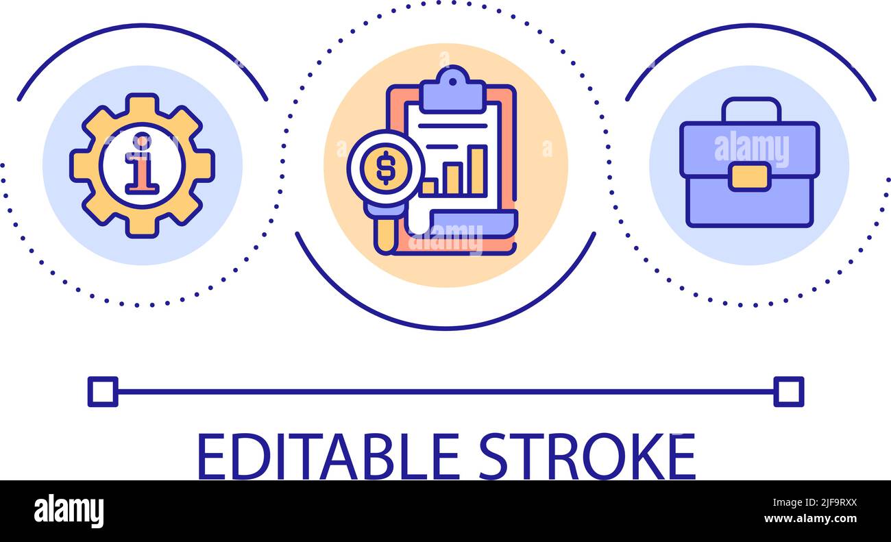Financial audit loop concept icon Stock Vector Image & Art - Alamy