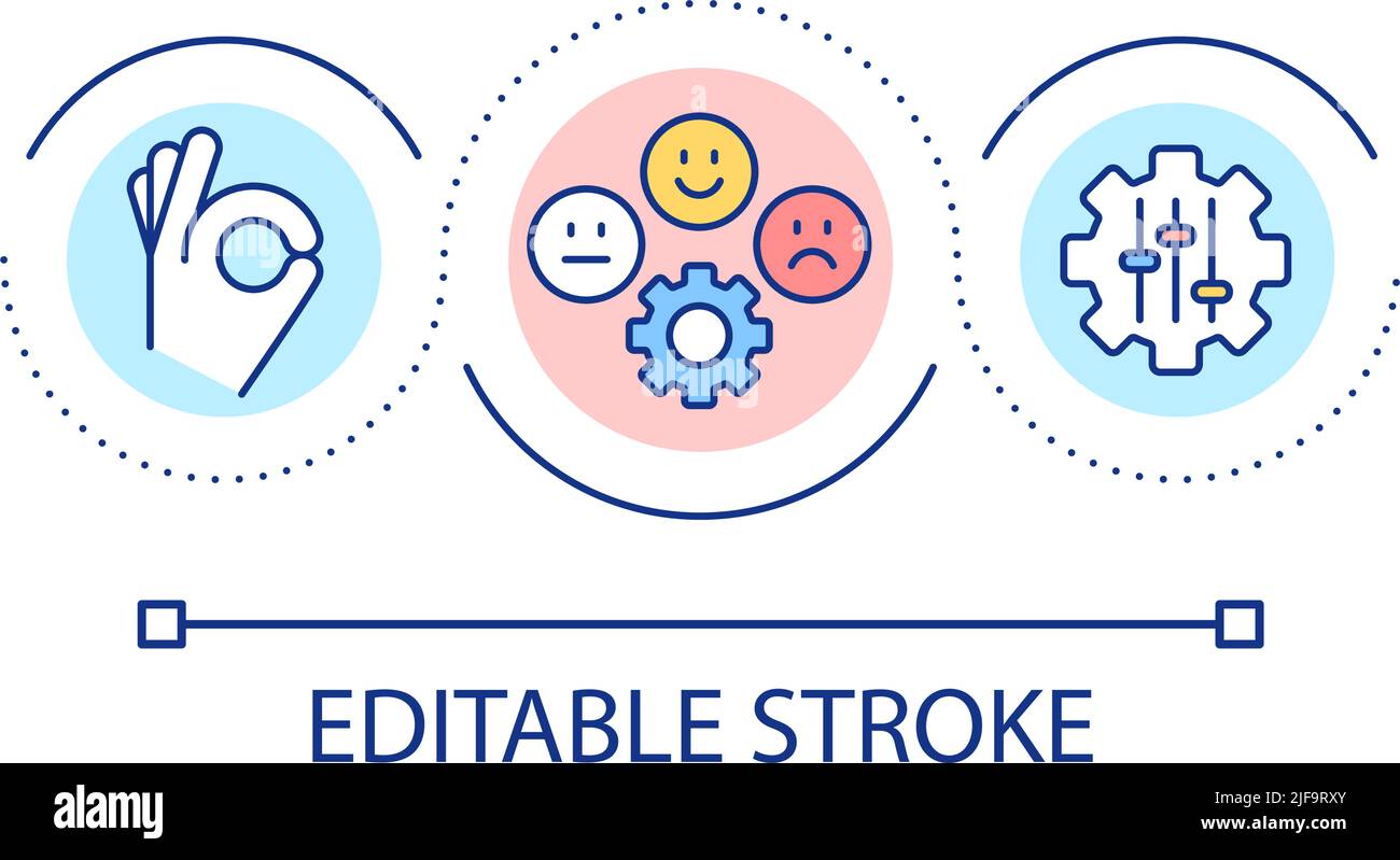 Emotional intelligence training loop concept icon Stock Vector Image ...