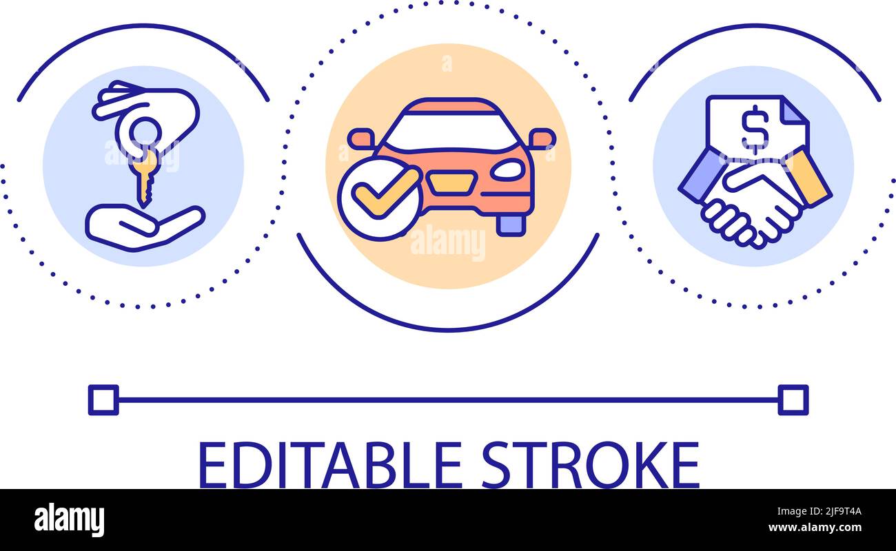 Car dealership loop concept icon Stock Vector Image & Art - Alamy