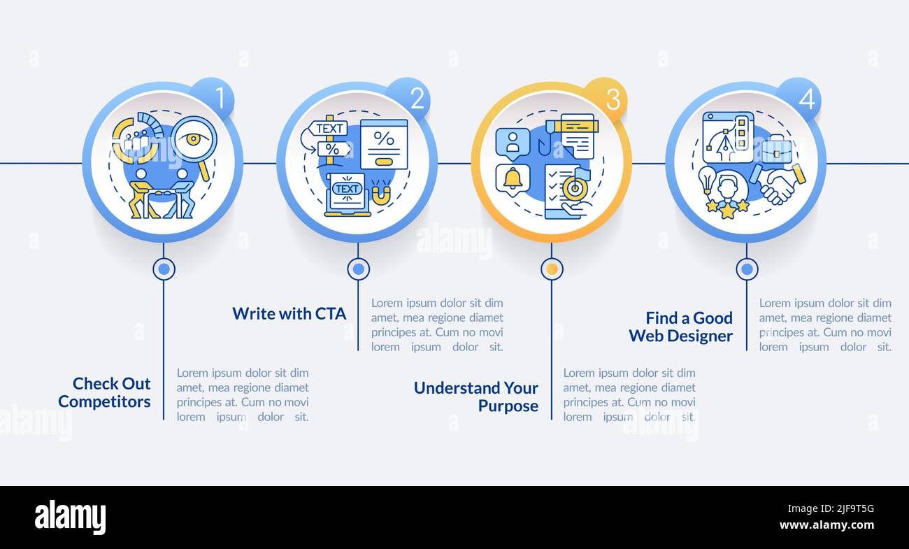 Tips for creating website circle infographic template Stock Vector ...