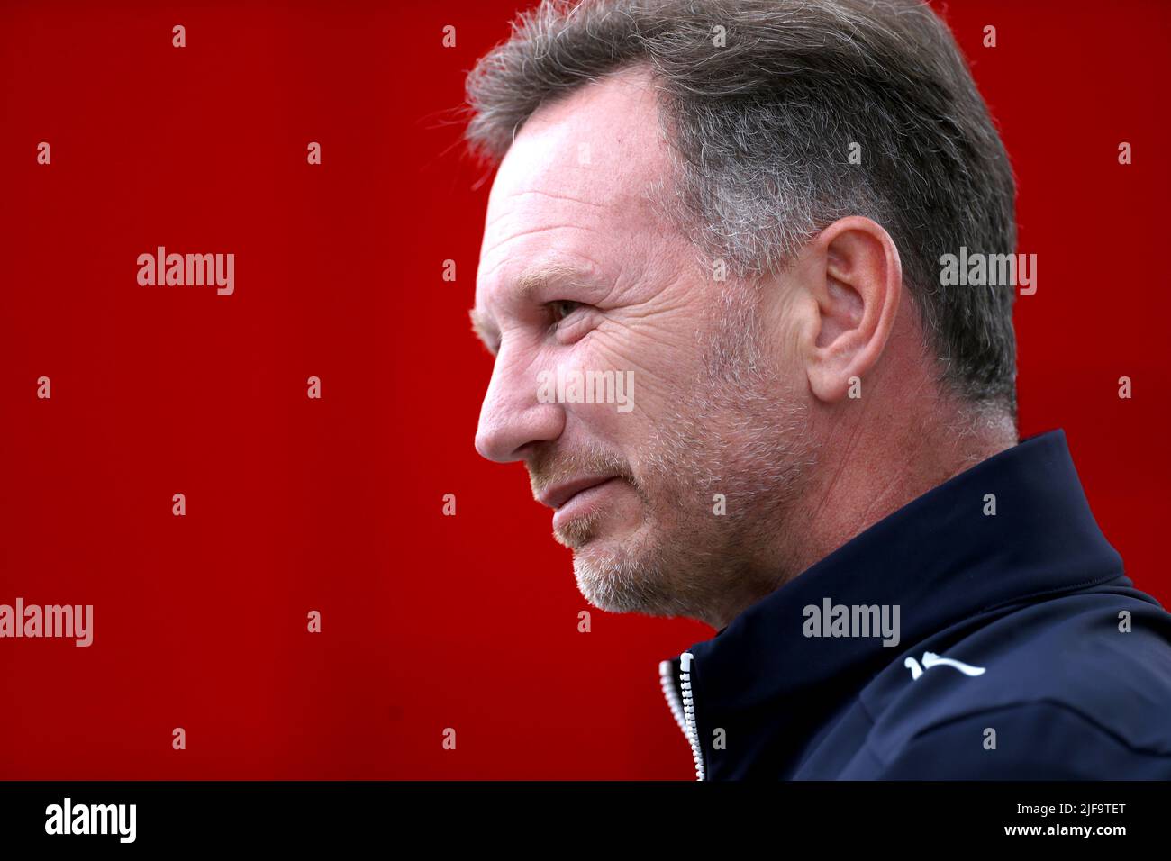 Red Bull Racing team principle Christian Horner arrives for practice ...