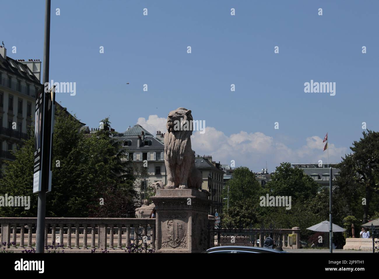 Lion Statue, Geneva Switzerland Stock Photo - Alamy