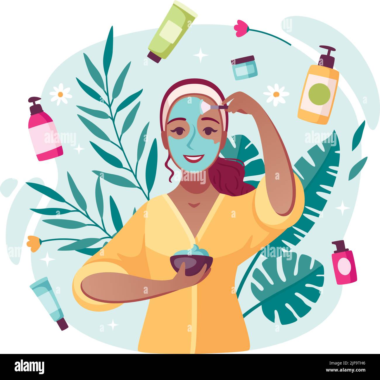 Moisturizing client Stock Vector Images - Alamy