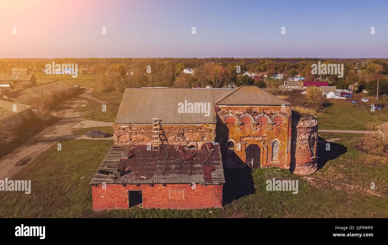 top view over the old ruined temple church Stock Photo - Alamy