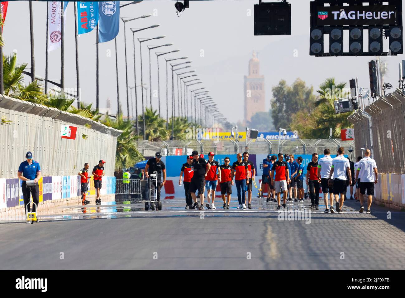 Driver track walk during the 2022 Marrakesh ePrix, 7th meeting of the ...