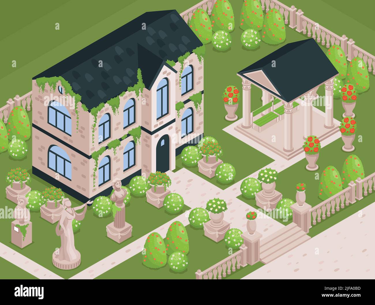 Garden patio plants Stock Vector Images - Alamy