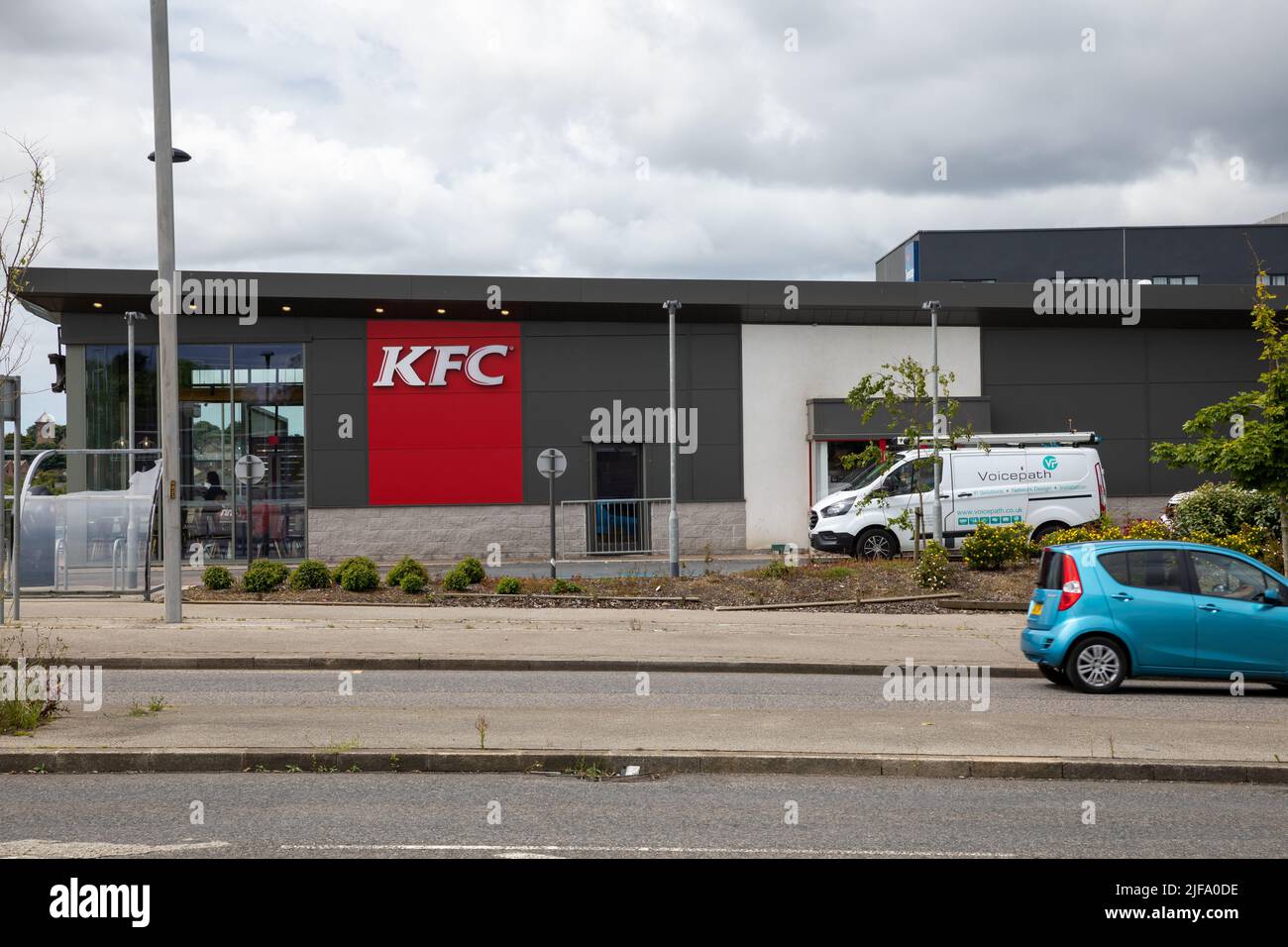 Drive Thru KFC in Camborne, Cornwall,UK Stock Photo - Alamy