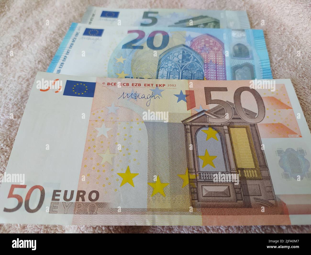 Russia. St. Petersburg and Leningrad region. A stack of Euros Stock ...