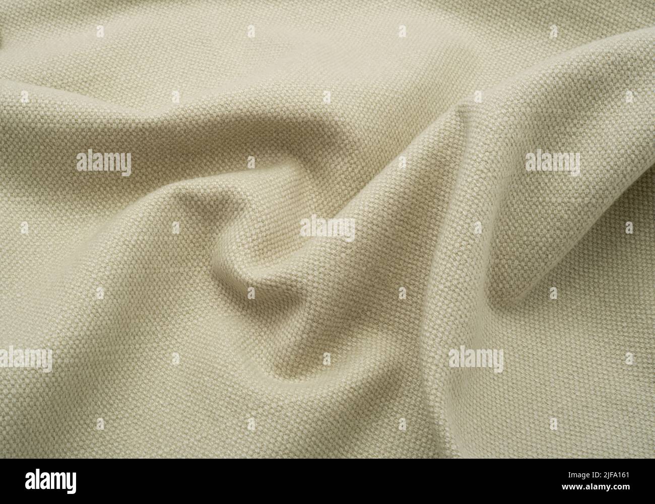 Textured fabric background. A natural cream linen Stock Photo - Alamy
