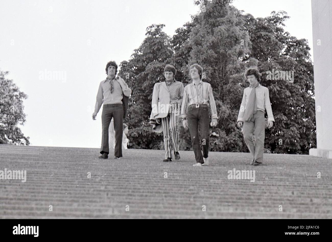 TRAFFIC UK rock group on a visit to Paris in July 1967 with Stevie ...