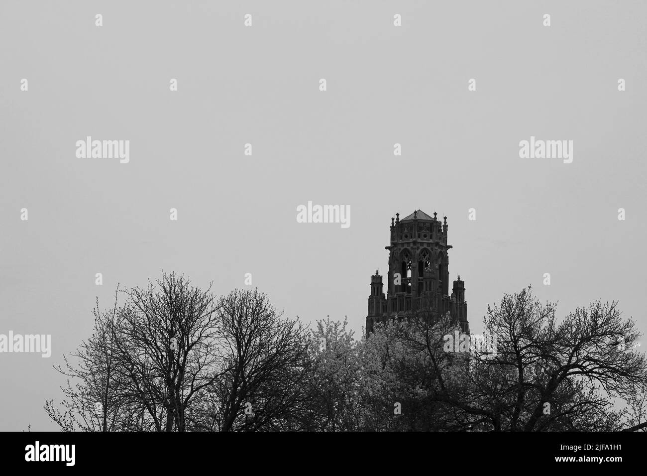 Elaborate and ornate Gothic stone tower with lots of intricate ...