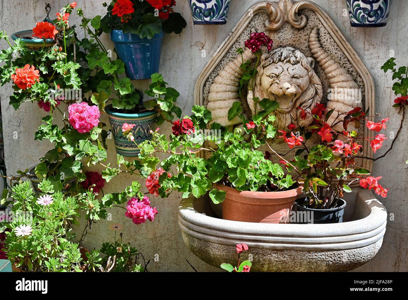Typical Spanish floral display Stock Photo - Alamy