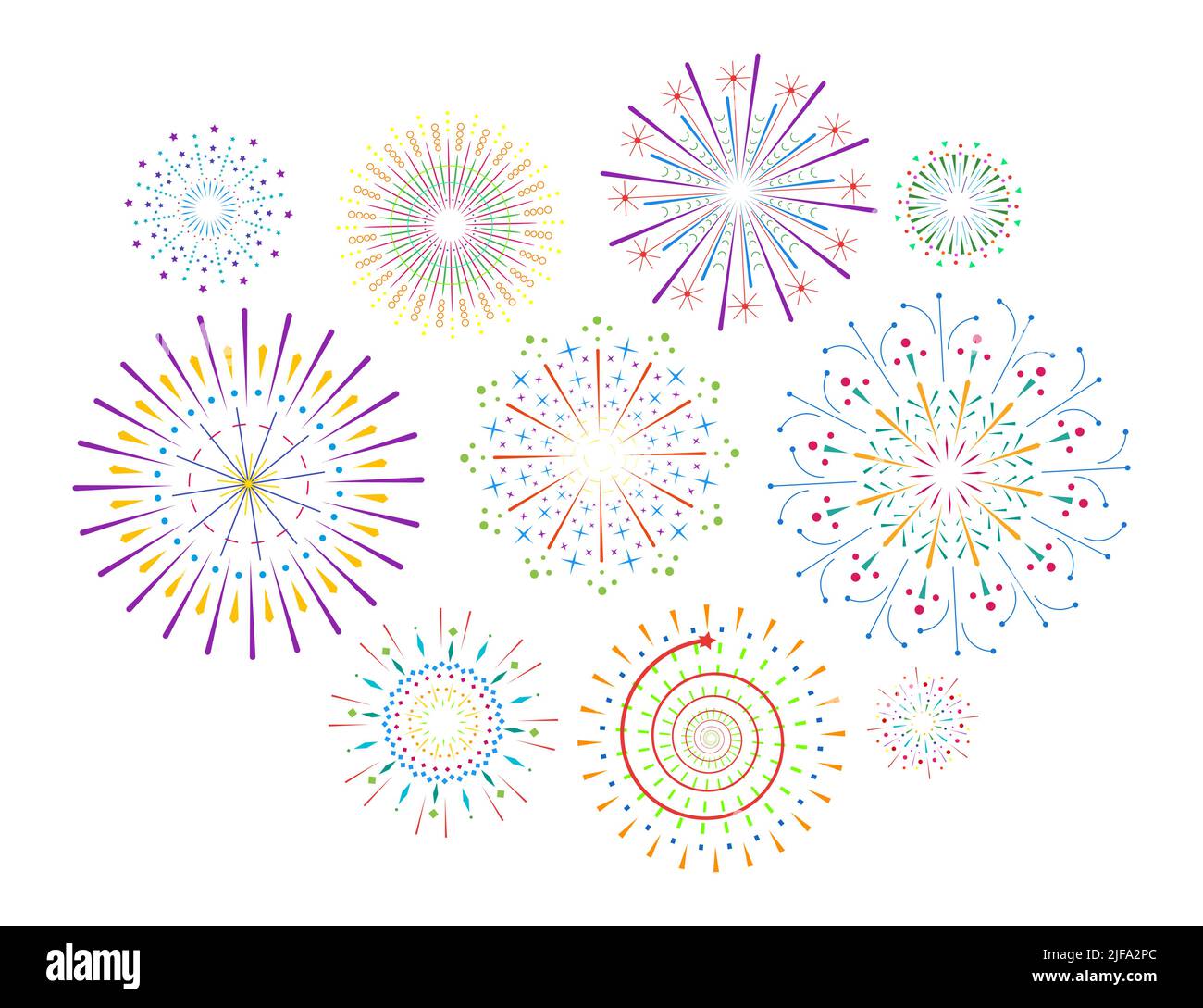 Multiple fireworks Cut Out Stock Images & Pictures - Alamy