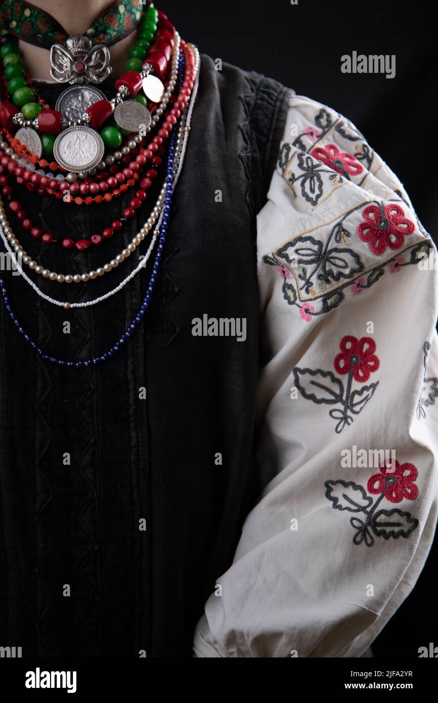 Details of ancient authentic Ukrainian clothing. Macro Stock Photo - Alamy