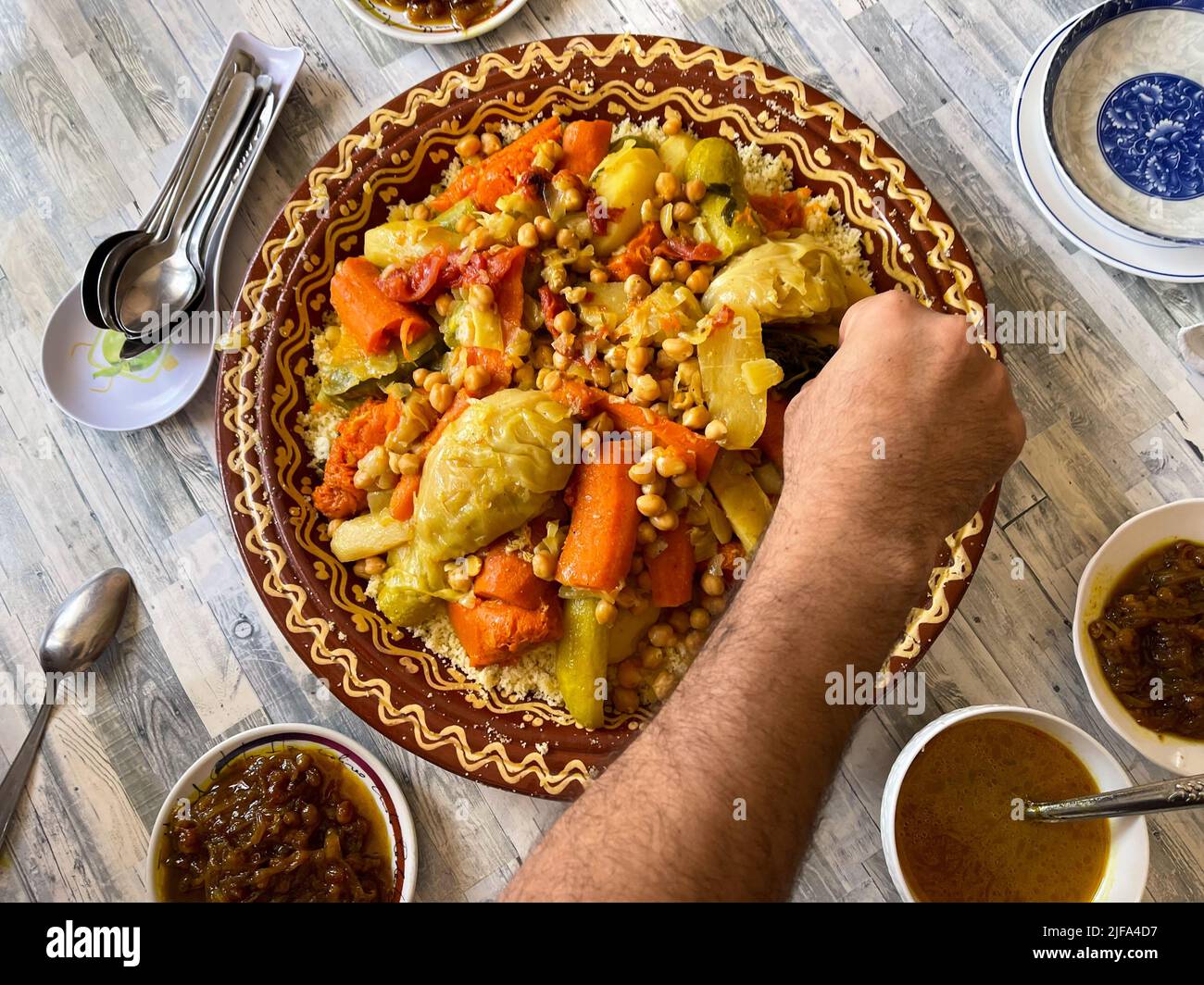 ADelicious Friday couscous for lunch Stock Photo - Alamy