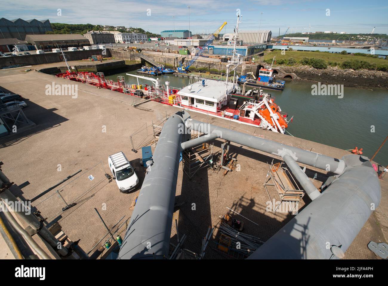 Fabrication of Deltastream tidal energy device at Pembroke Dock 2014 ...