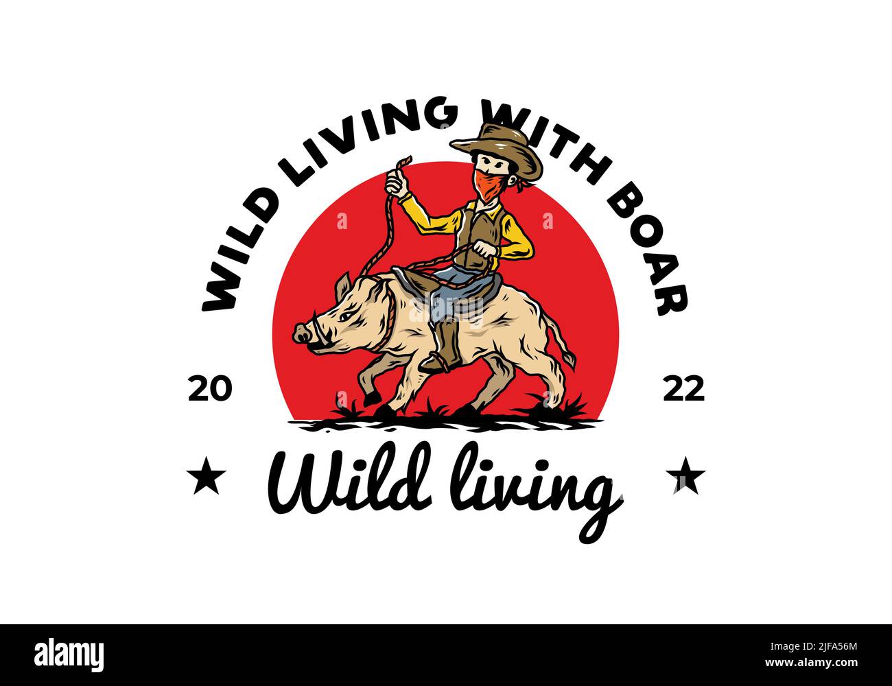 Man riding a wild boar illustration Stock Vector Image & Art - Alamy