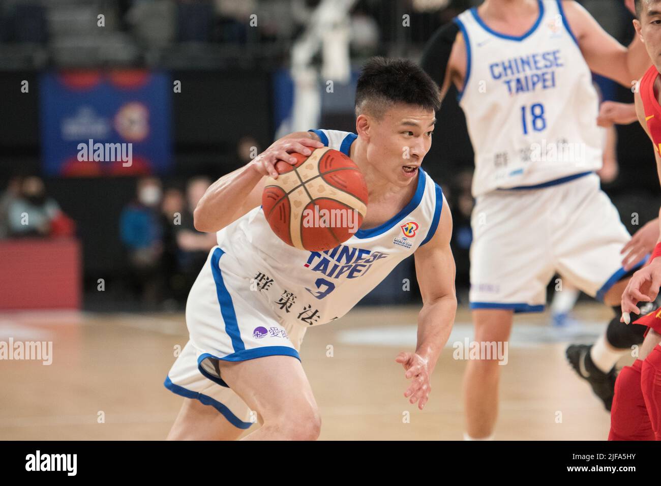 Melbourne, Australia. 01st July, 2022. Bing Sheng Lin of Chinese Taipei Basketball team seen in ...