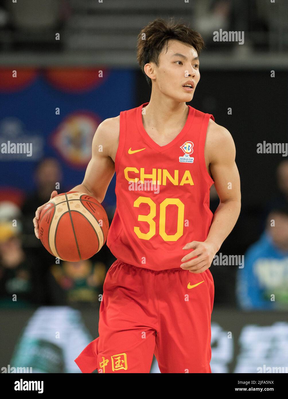 Melbourne, Australia. 01st July, 2022. Jie Xu of China Basketball team seen in action during the ...