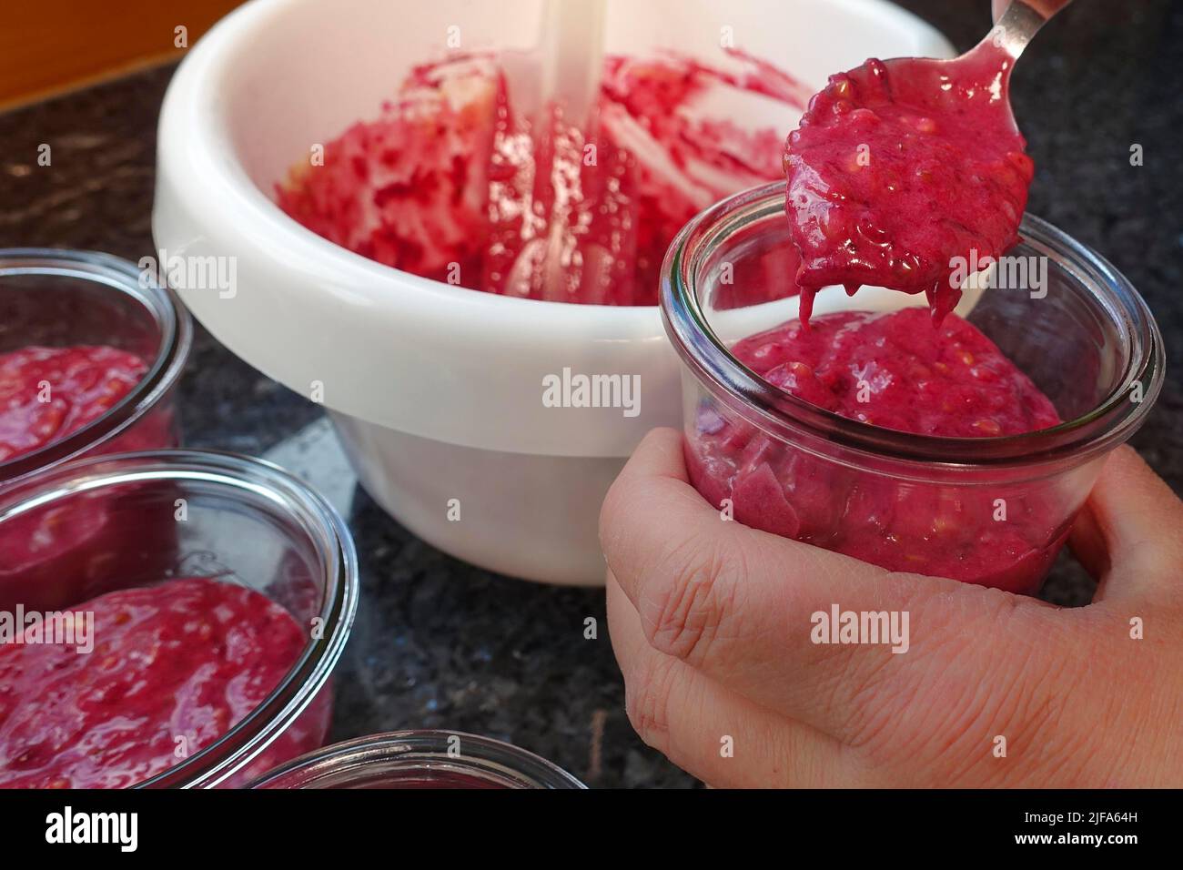 Southern German cuisine, preparing walnut cake with beetroot, beetroot ...