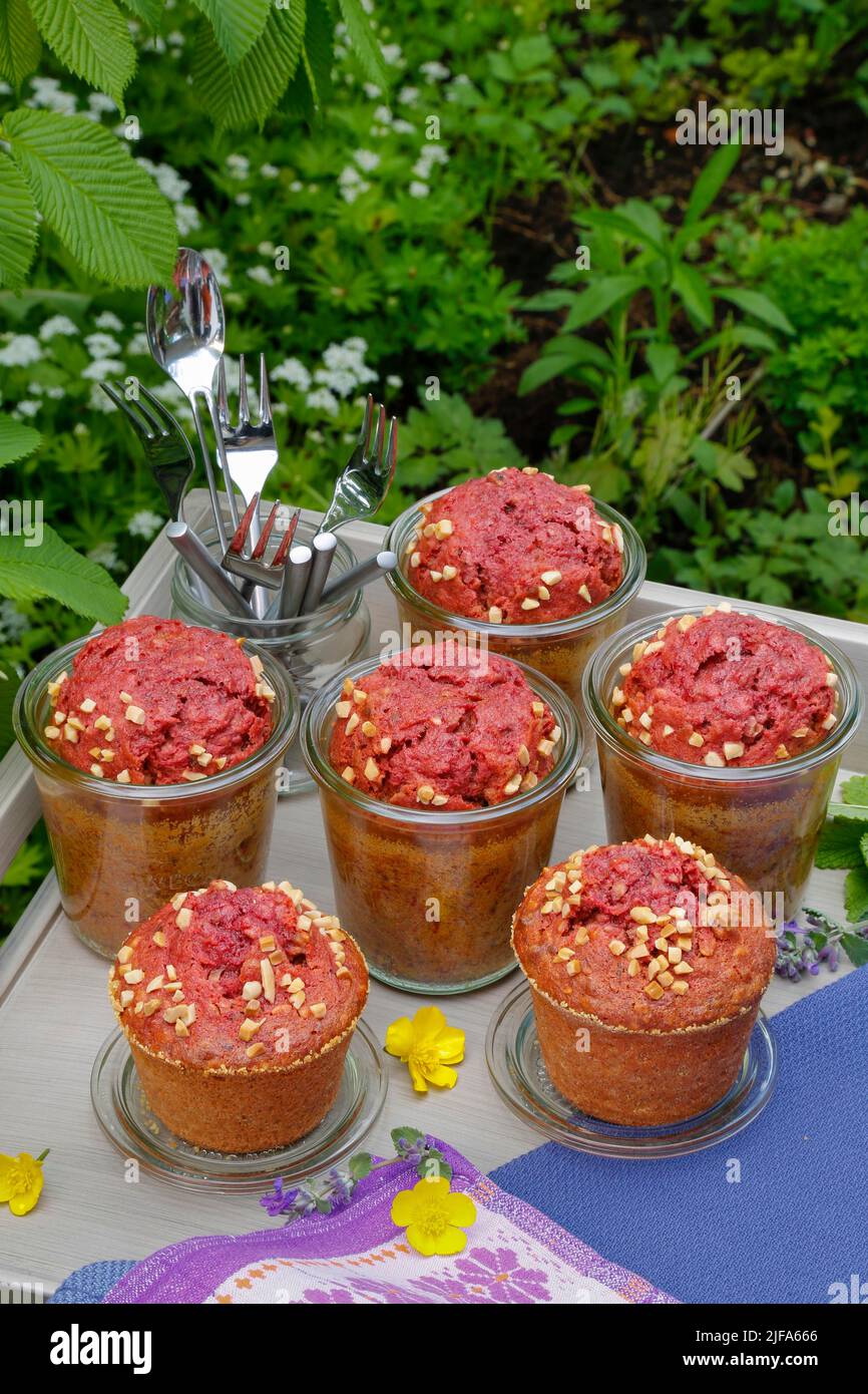 Southern German cuisine, nut cake with beetroot, beetroot and carrot ...