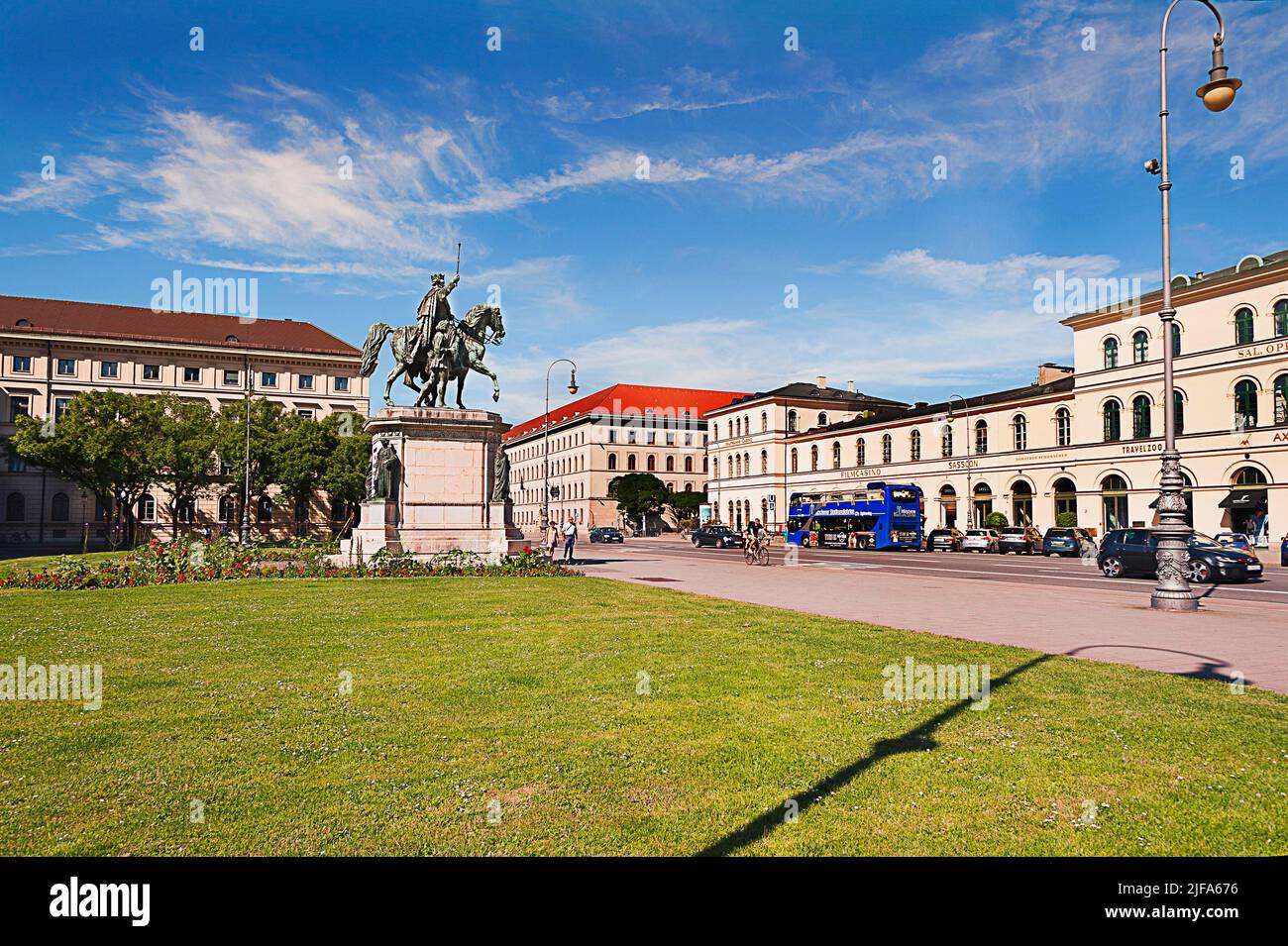 Equestrian statue of King Ludwig I King of Bavaria, Odeonsplatz and ...