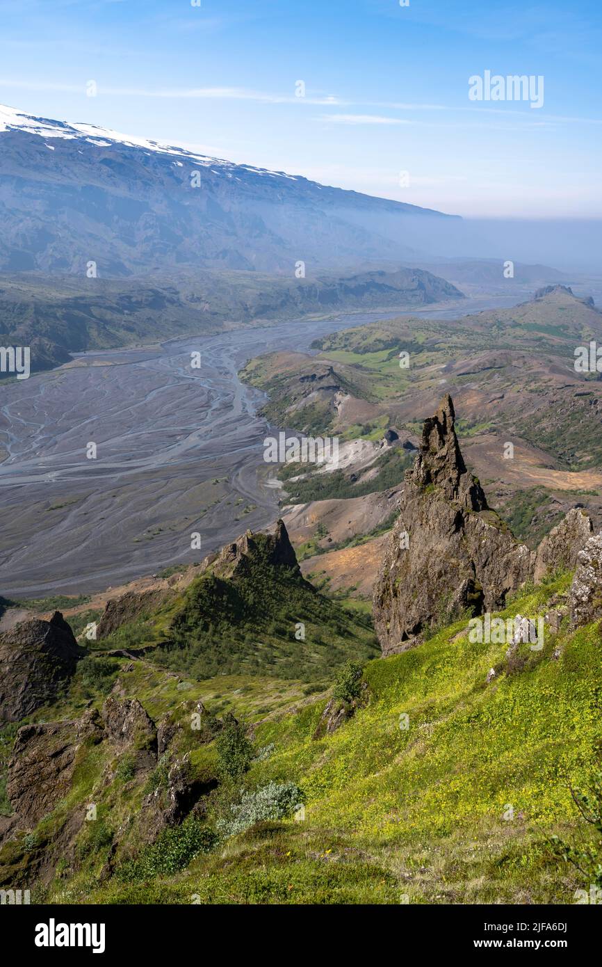 River course in the southern highlands of iceland hi-res stock ...