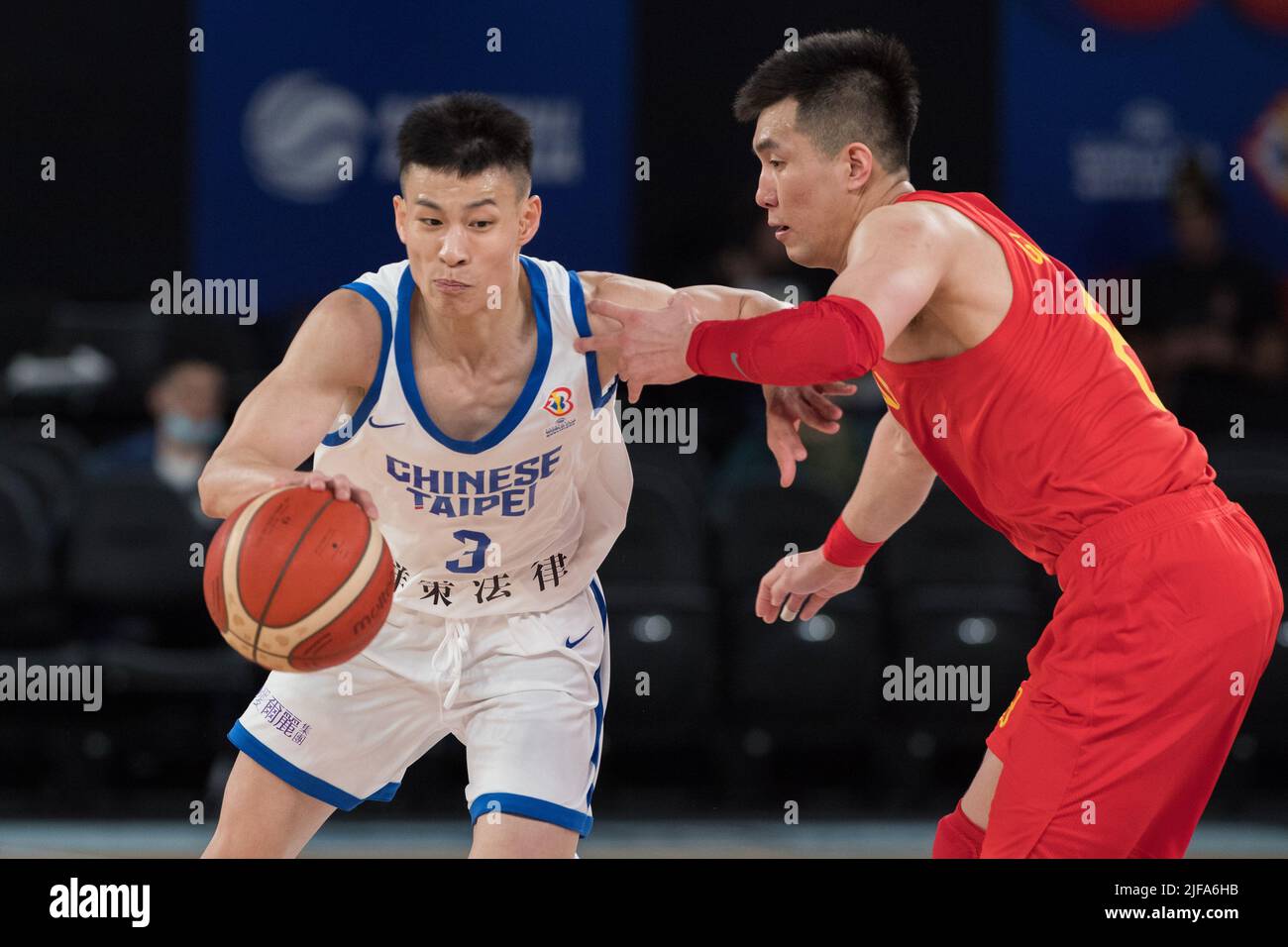 Melbourne, Australia. 01st July, 2022. Bing Sheng Lin (L) of Chinese ...