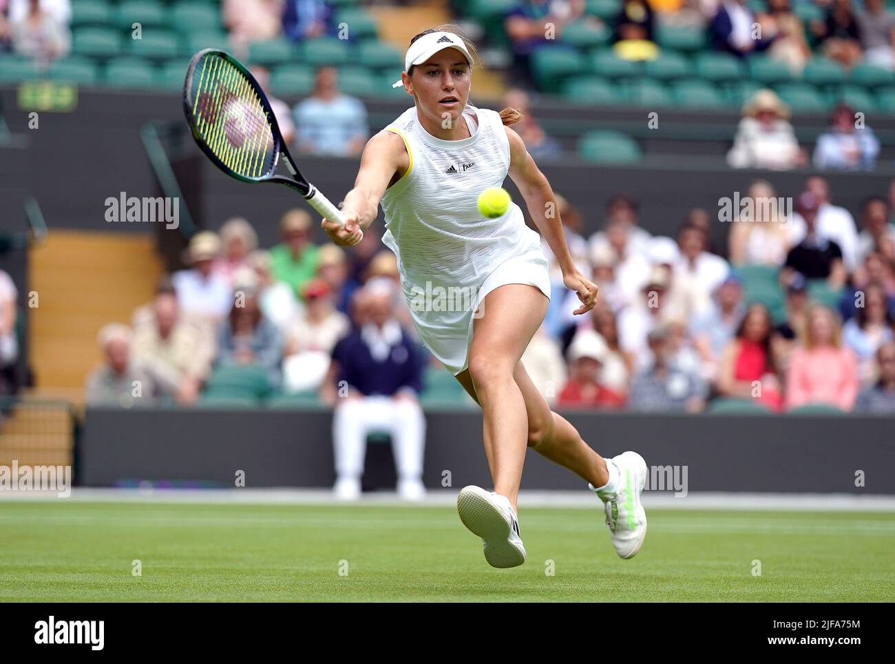 Kaja Juvan in action during her third round match against Great Britain ...