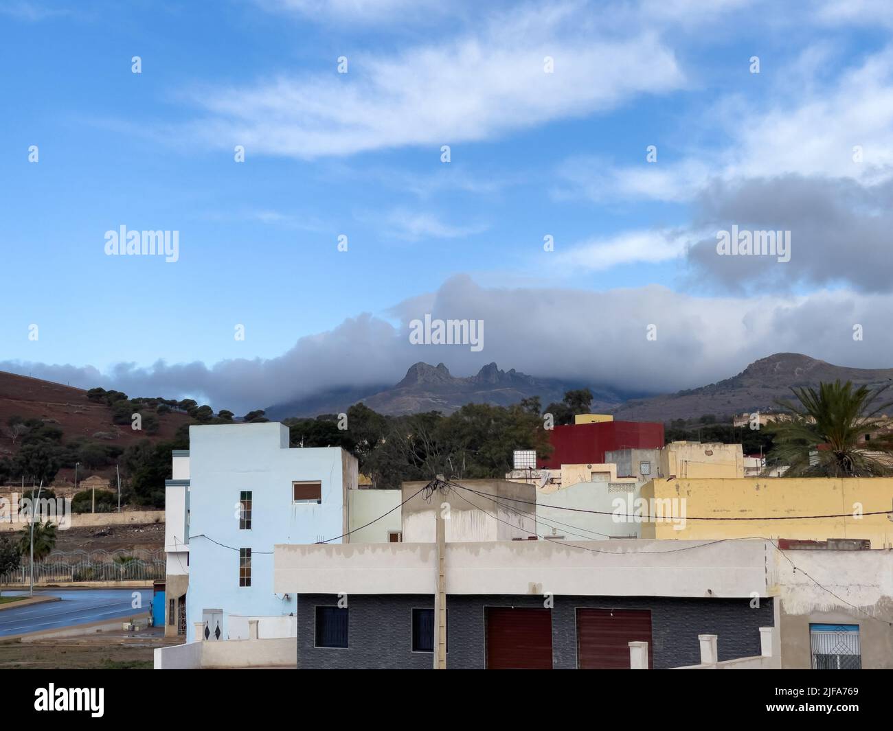 View of a mountain surrounding the city of Nador in Morocco Stock Photo ...
