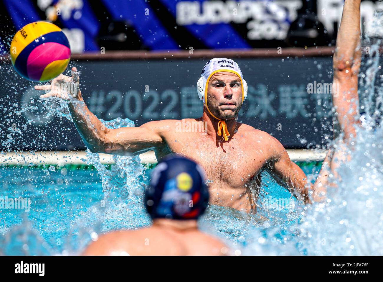 BUDAPEST, HUNGARY - JULY 1: Marko Mrsic of Montenegro during the FINA ...
