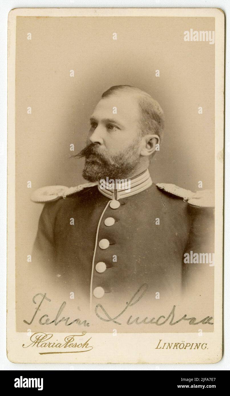 Portrait of Fabian Carl Lundvall, officer at the First Life Grenadier ...