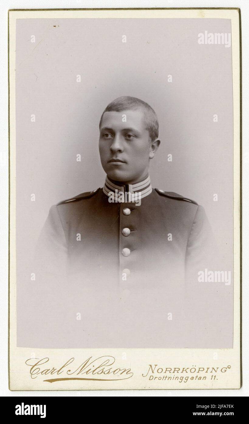 Portrait of soldier Hagstedt at the First Life Grenadier Regiment in 4 ...