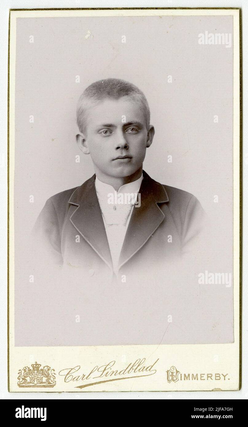 Portrait of unknown boy. Portrait of unknown boy. The photograph is ...