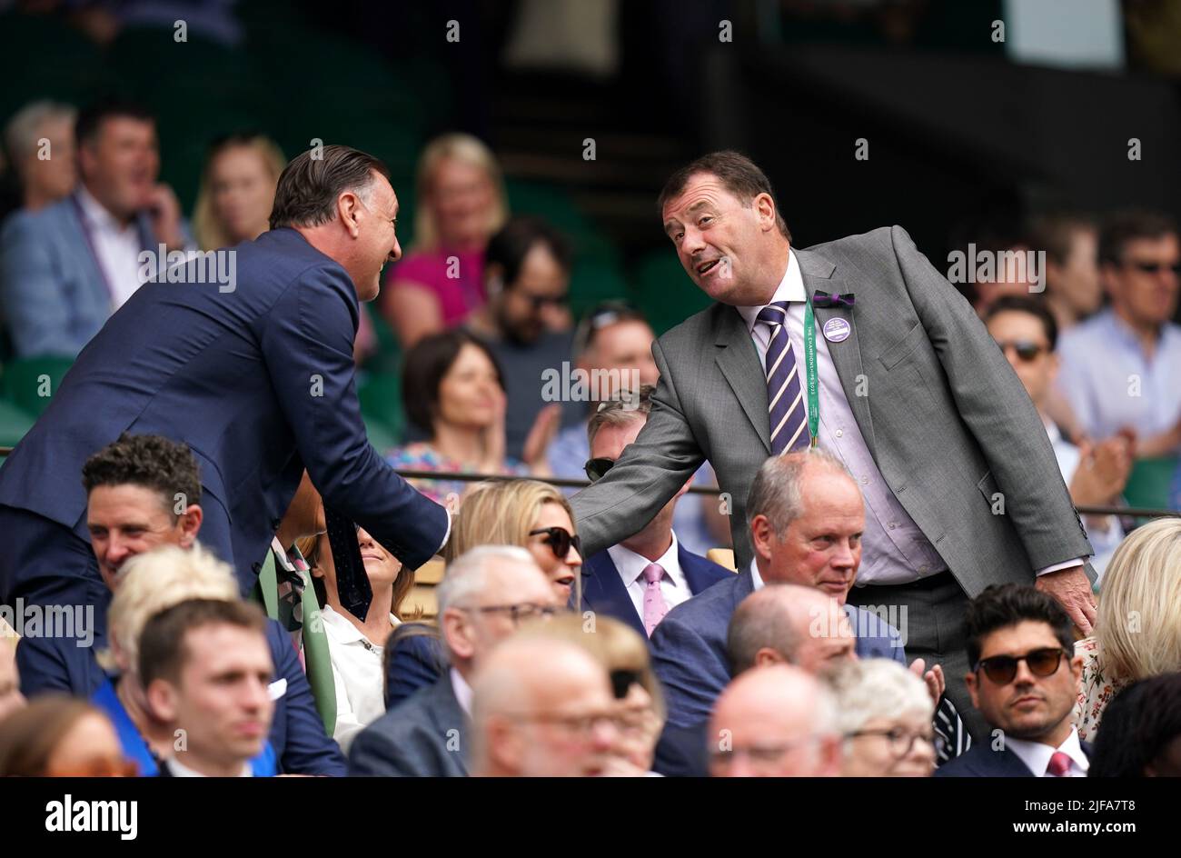 Philip Brook (right) during day five of the 2022 Wimbledon ...