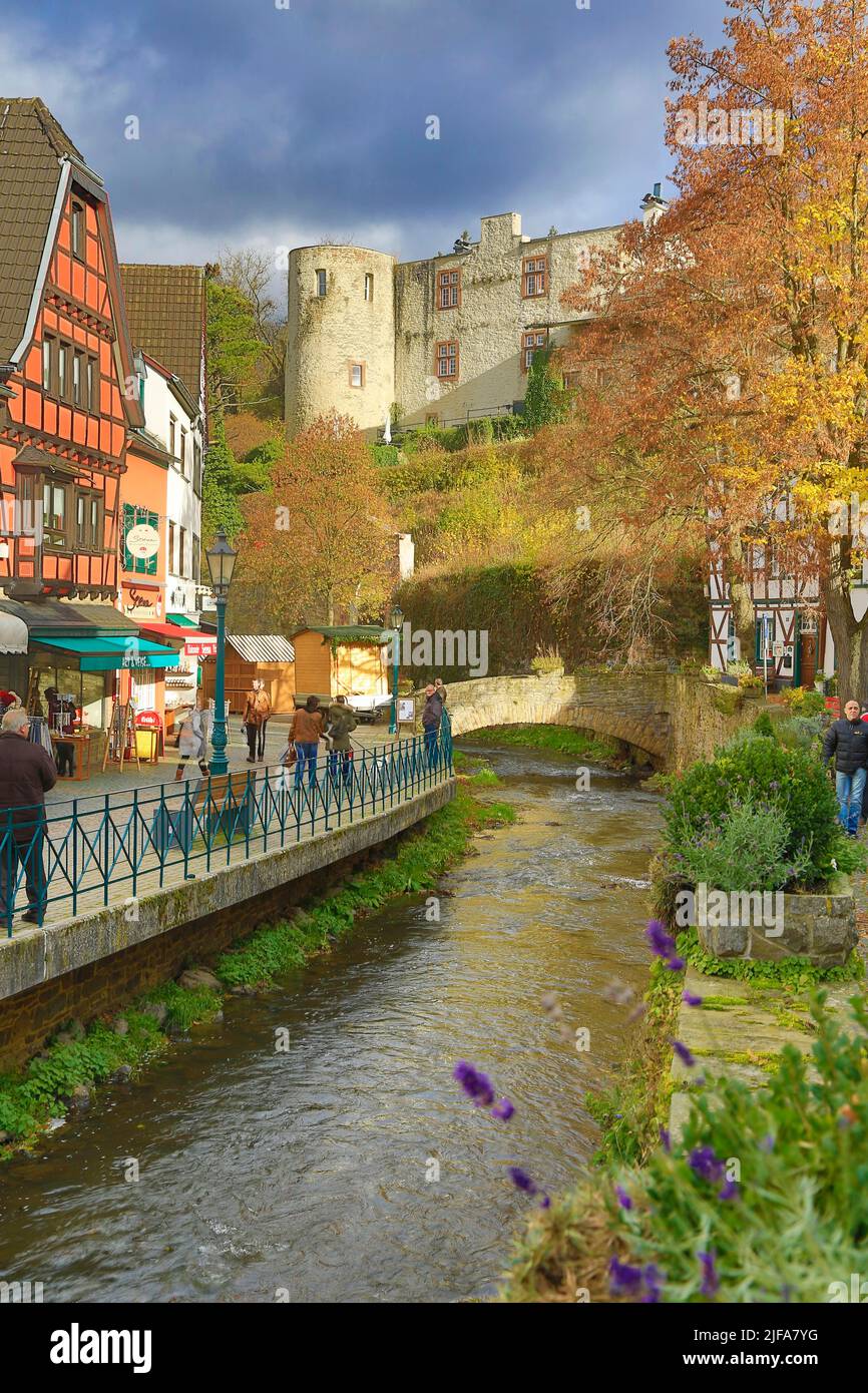 Bad Muenstereifel and River Erft, District of Euskirchen, North Rhine ...