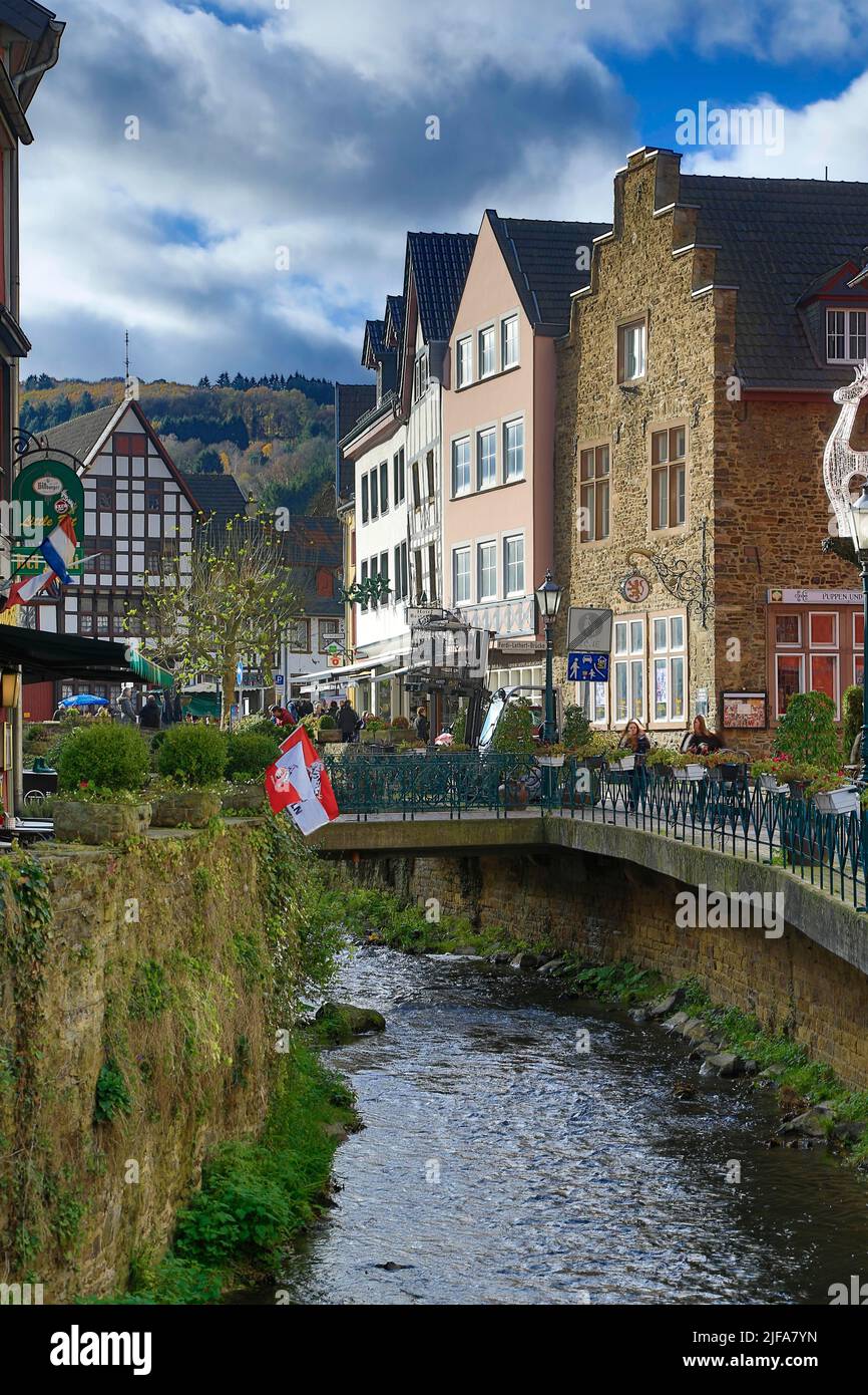 Bad Muenstereifel and River Erft, District of Euskirchen, North Rhine ...