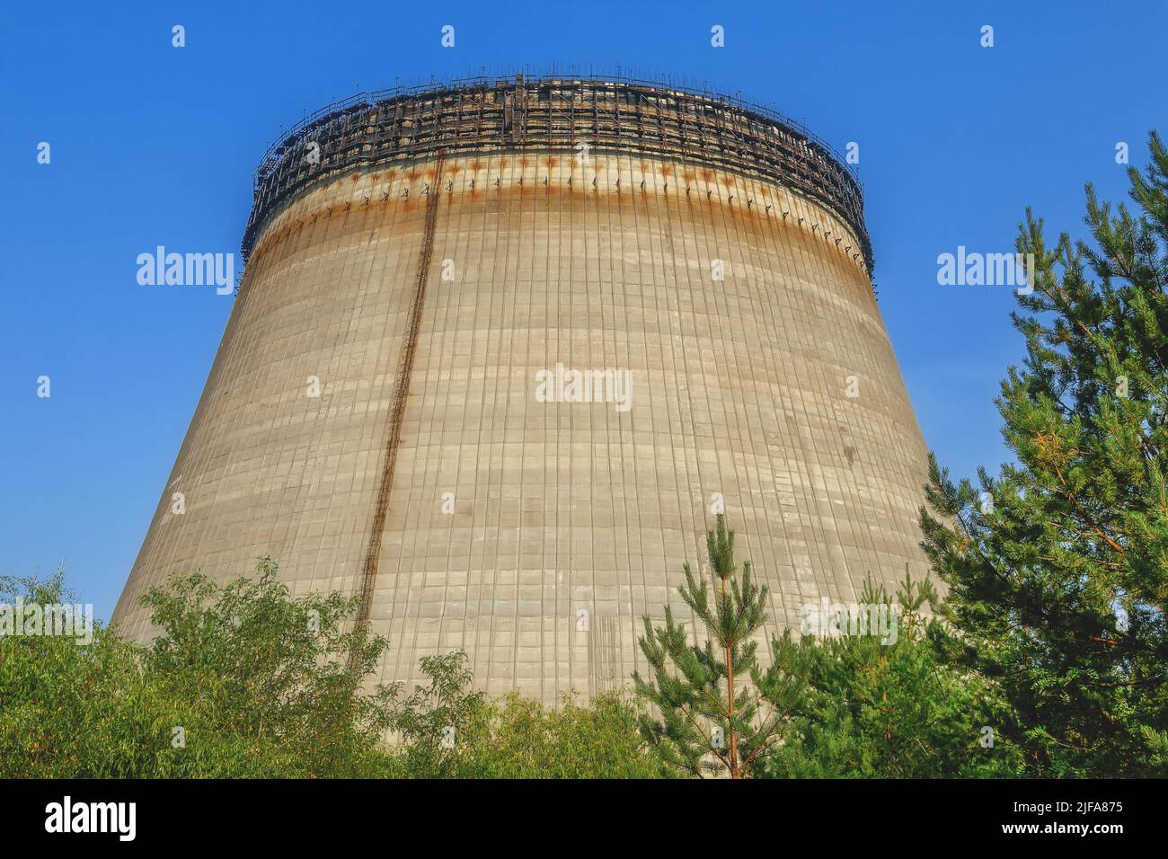 Unfinished cooling tower, Chernobyl nuclear power plant, Chernobyl ...