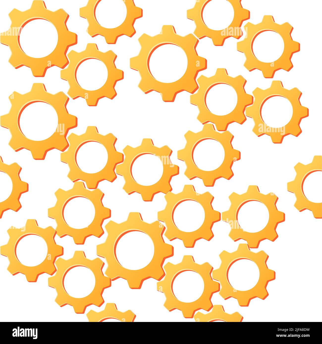 Seamless pattern of gear wheels vector illustration on white background ...