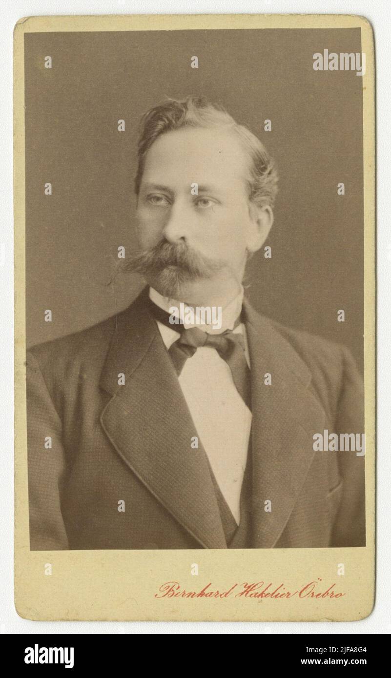 Portrait of Carl Amandus Hallin, officer at Skaraborg's regiment in 9 ...