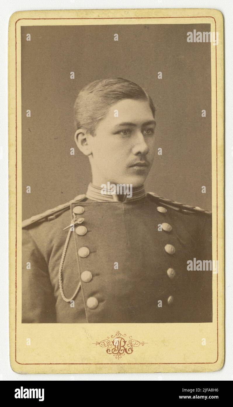 Portrait of Carl Johan Abraham Hök, lieutenant at Västmanland's ...