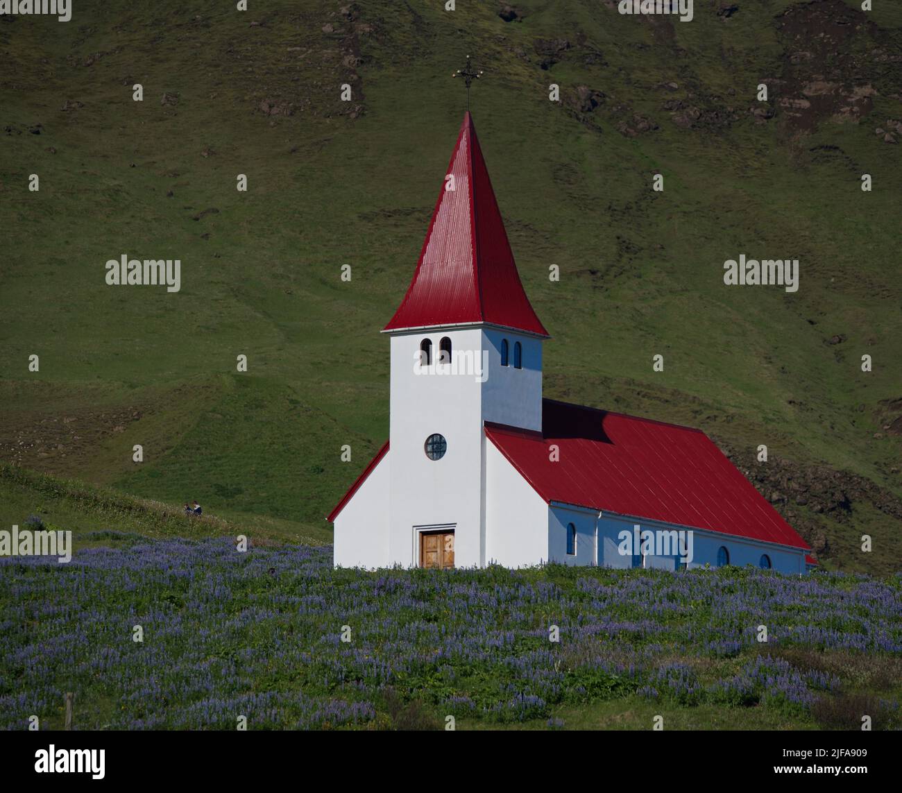 Church of Vik i Myrdal, Iceland Stock Photo - Alamy