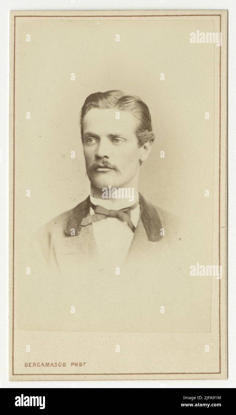 Portrait of unknown man. Portrait of unknown man. The photograph is ...